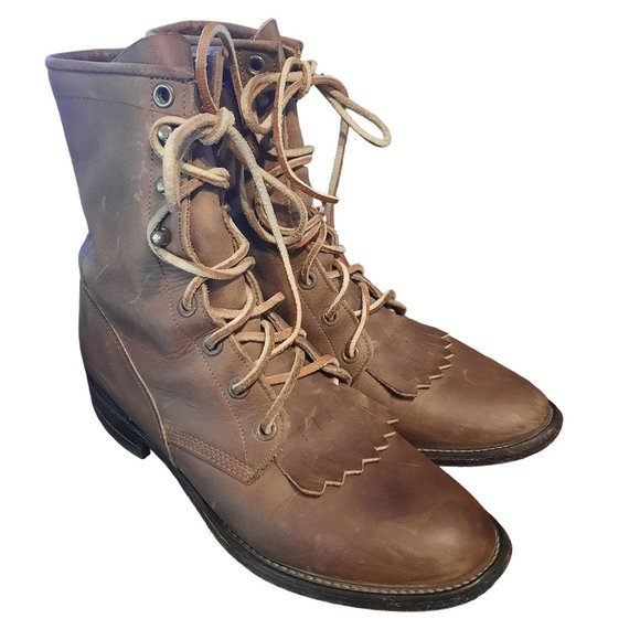 Justin Boots | Shoes | Justin Usa L575 Leather Western Roper Kiltie ...